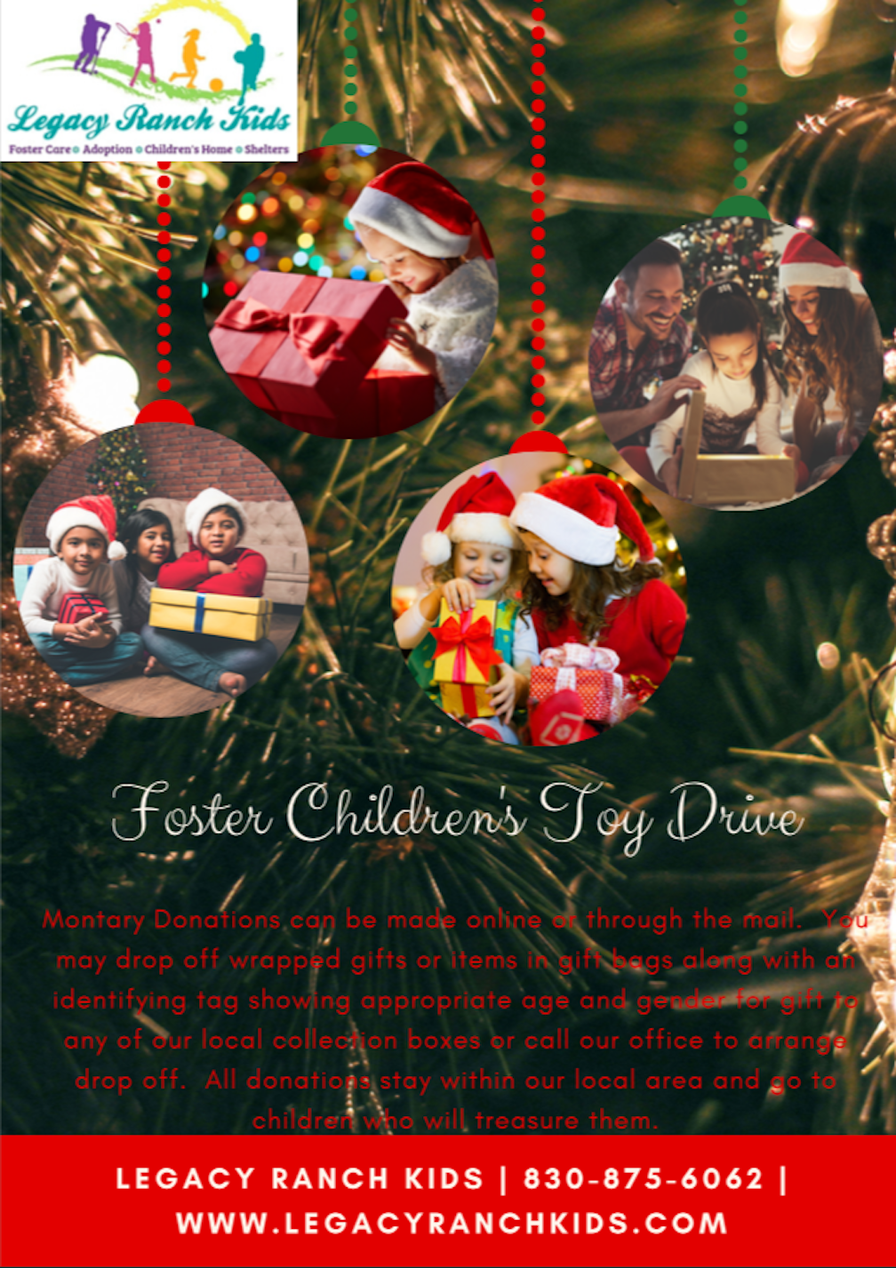 Foster Children's Toy Drive! - FamilyLink Kids at Legacy Ranch